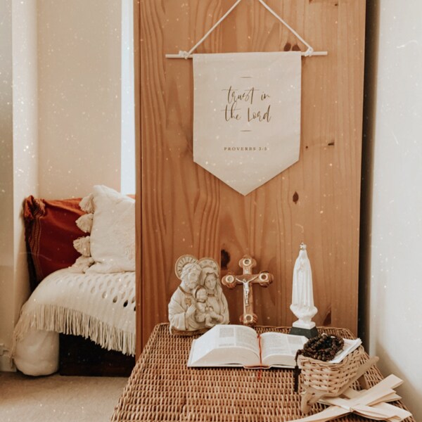 Trust in the Lord, Proverbs 3:5 Hanging Wall Canvas Banner and Wall ...