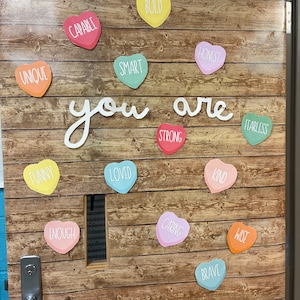 Conversation Hearts Bulletin Board Kit valentine's Day - Etsy