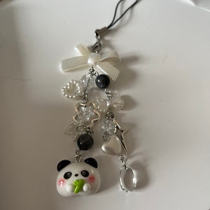 Bunny Bliss Bow Keychain Blue Keychain With White Bunny Charm Kawaii ...