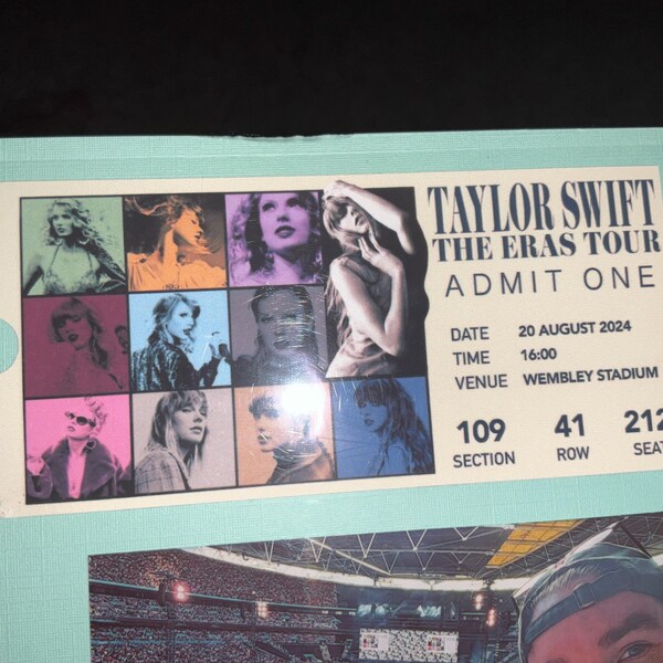 Custom Concert Ticket Sticker Souvenir / Shadow Box Decoration ...