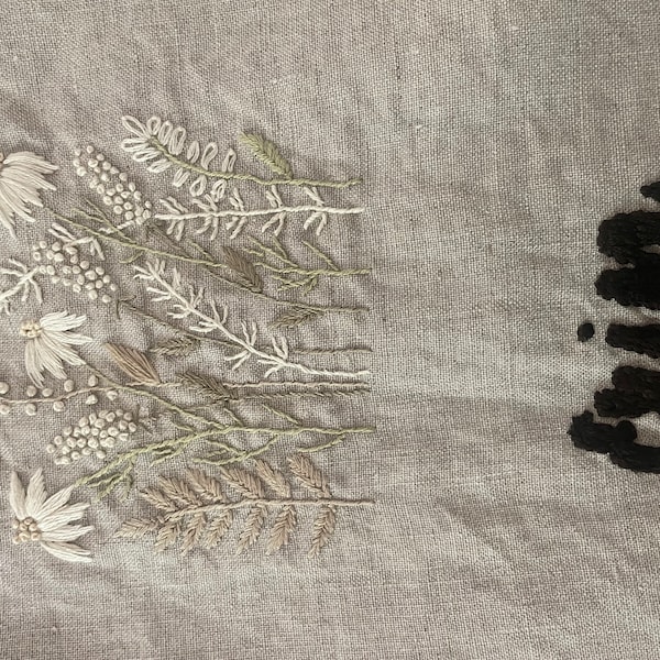 Wildflowers Meadow Embroidery Pattern Video Tutorial, Beginner Embroidery PDF Pattern, Botanical ...