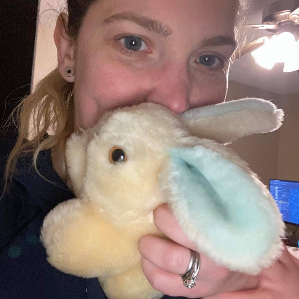 Commonwealth Brown Bunny Rabbit Plush Stuffed Animal 10 Green Vest Bow Floppy - Etsy