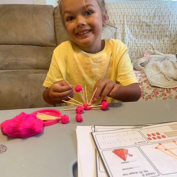 Toothpicks and Play Doh 3D Shapes Activity Game for Toddler Play Dough ...