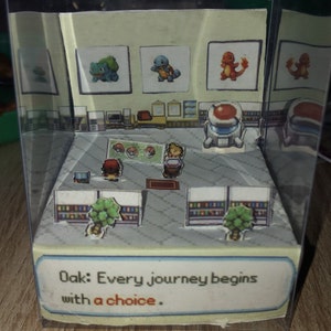 Pokemon Shadowbox Framed Diorama Framed Red Blue Firered - Etsy