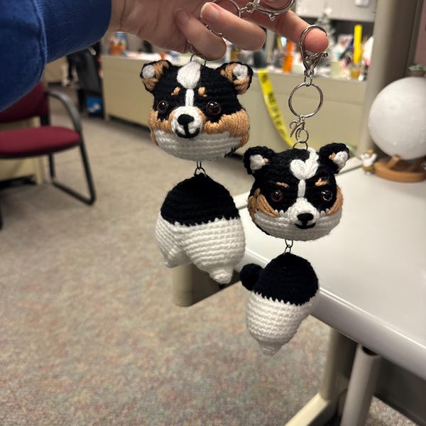 Mini Crochet Animals Cute Pig Head Key Chain— CROCHET PDF PATTERNS - Etsy
