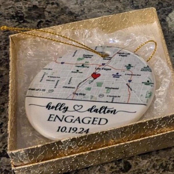 ENGAGEMENT GIFT for Couple, Unique Personalized Engagement Map, Where ...