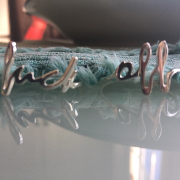 Milf MATURE Ring, Stackable Sterling Silver Word Ring, Gold Dipped MILF ...