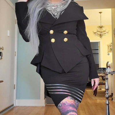 Formal Womens Tailcoat, Tuxedo Tails Women, Black Tailcoat, Steampunk ...