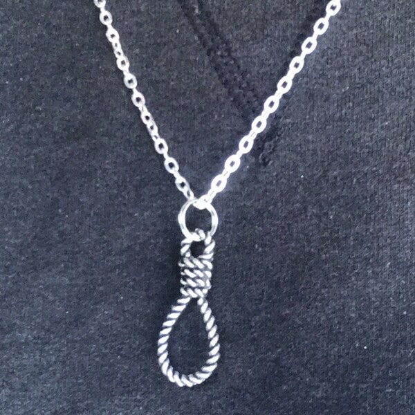 Hangmans Noose Silver Necklace & Pendent | Emo Goth Cool Fashion Rock ...