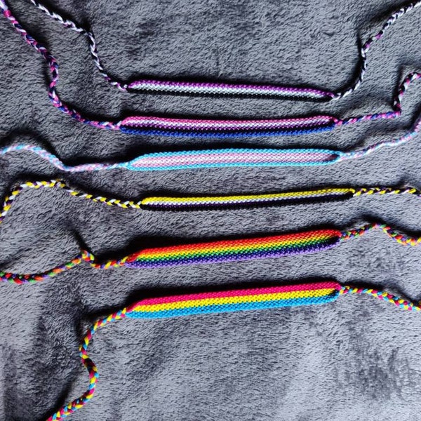 Transgender Pride Flag or Arrowhead Friendship Bracelet, Woven Cotton ...