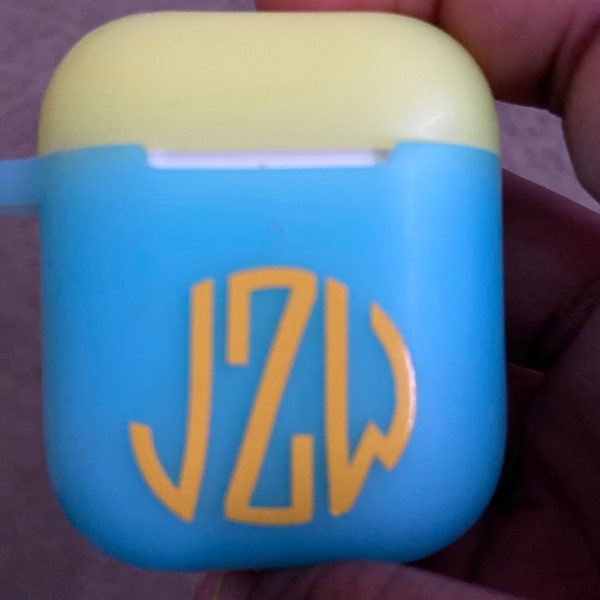 Apple Airpods | Small Monogram Decal | Free Shipping Decal | Custom ...