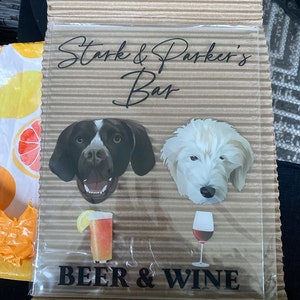 Dog Signature Drink Sign Dog Bar Acrylic Sign Open Bar - Etsy