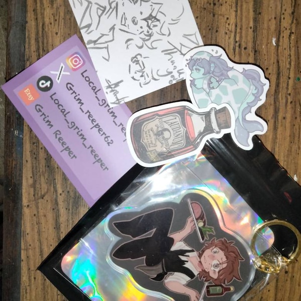 Sebastian Solace - Acrylic Keychain - Single Side Epoxy Phone Charm ...
