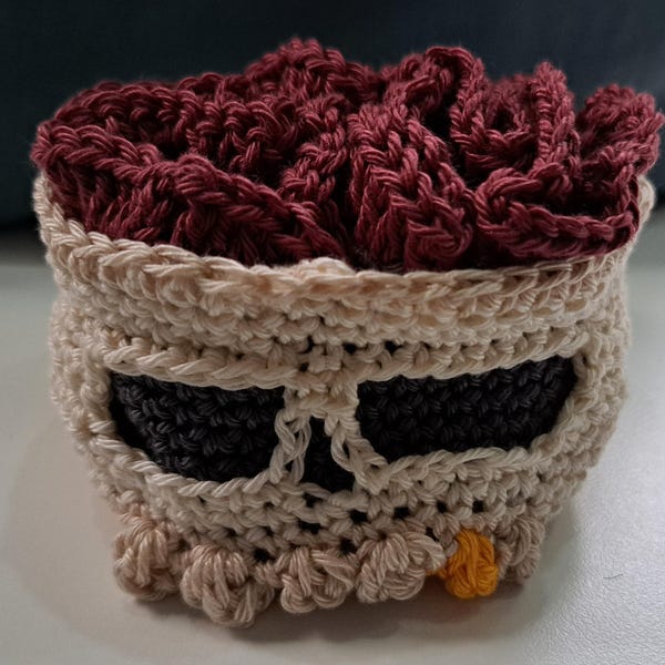 Brainy Skull Coaster Set CROCHET PATTERN / Skull Coaster PDF English ...