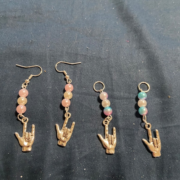 4, 20 or 50 BULK Sign Language Charms, ASL, I Love You Hand Sign ...
