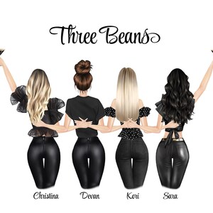 5 Best Friends Gift Five Best Friends Print 5 Friends Poster | Etsy