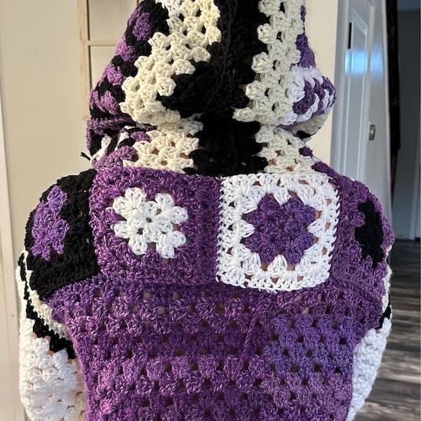 US & NL Crochet Pattern Weed Leaf Hexa Cardi by Annah Haakt Hexagon ...