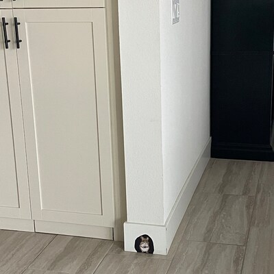 Cute Mouse Hole Wall Sticker Decal for Baseboard / Wall Mini Mural Mice ...