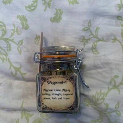 Peppermint Herb & Jar - Etsy