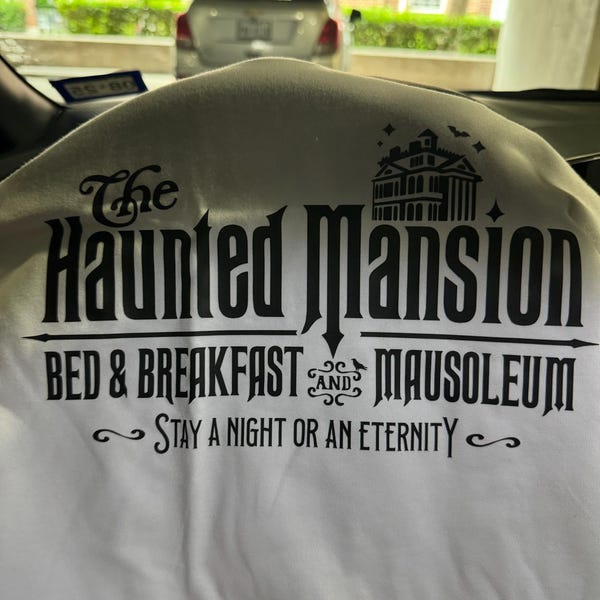 The Haunted Mansion, Stay a Night or an Eternity, Haunted Mansion Shirt ...