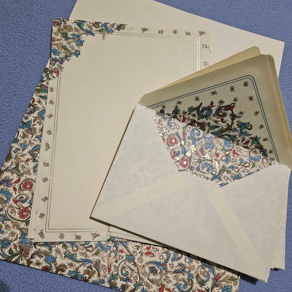 Medieval Flower Stationery Sheets and Envelopes Kartos Medicea ...
