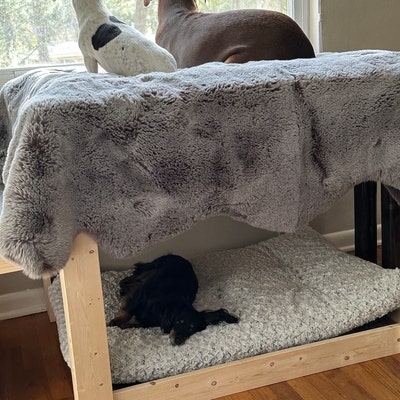 Unfinished Pet Ramp With Slats for Traction Wood Dog Ramp Pet Furniture ...