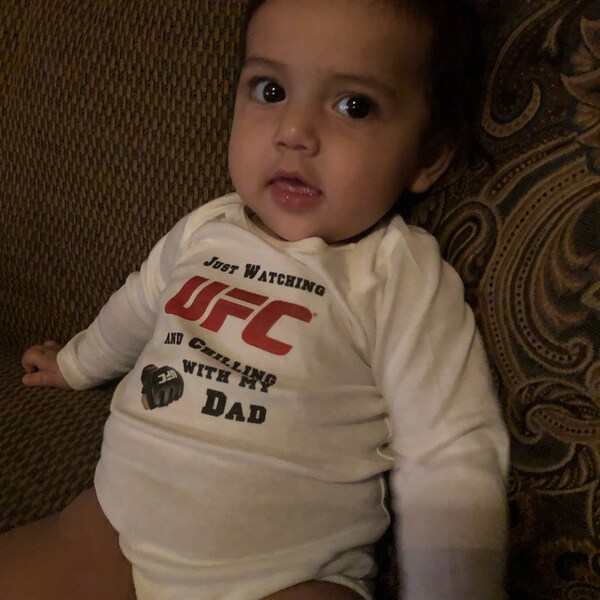 Just Watching UFC and Chilling With My Daddy 100% Cotton LONG SLEEVE ...