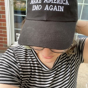 Make America Emo Again Hat Embroidered Baseball Dad Cap MAGA - Etsy