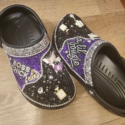 Custom Bedazzled Crocs hello Kitty - Etsy