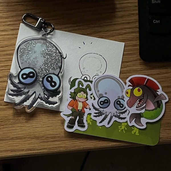 B GRADE Splatoon Tartar and Smollusk Liquid Shaker Keychains - Etsy