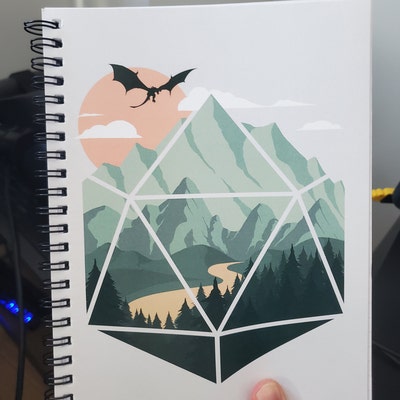 A D20 Scene Notebook Gift for Dnd Players Dungeons and - Etsy