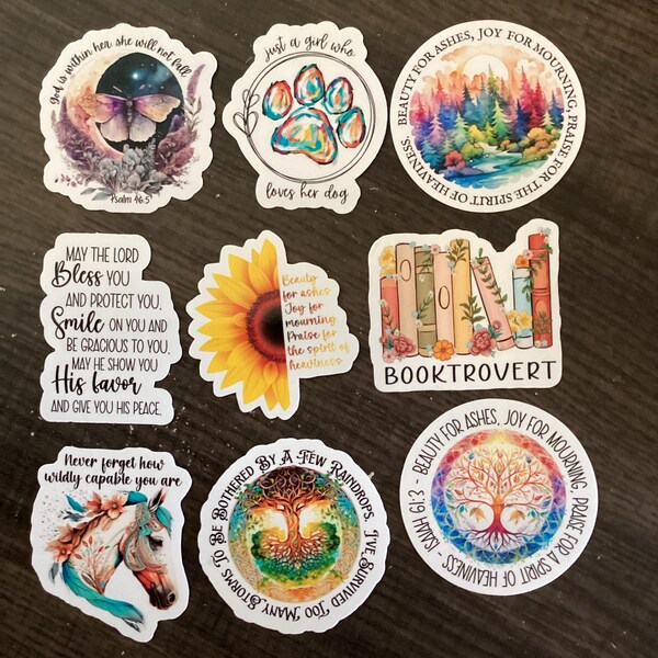Jesus Sticker 6-pack, Bible Sticker Pack, Faith Stickers, Religious ...