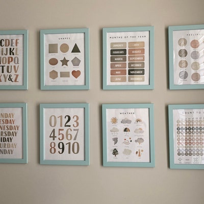 Set of Educational Posters, 8 Homeschool Prints, Montessori Classroom ...