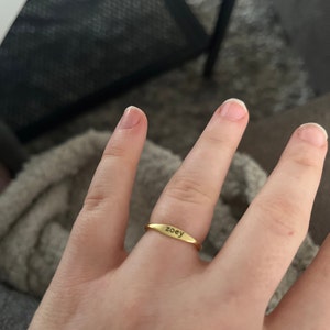 Custom Skinny Name Ring Personalized Stackable Rings in - Etsy