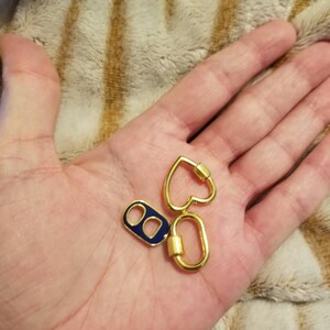 Dog Bone Screw Carabiner Lock, Carabiner Bone Screw Lock, 14k Gold ...