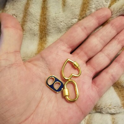 Dog Bone Screw Carabiner Lock, Carabiner Bone Screw Lock, 14k Gold ...