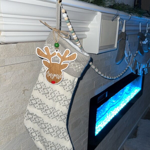 Custom 3D Stocking Tag, Custom 3D Ornament, Personalized Stocking Tag ...