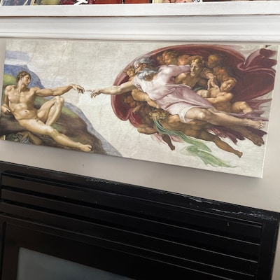 Michelangelo : the Creation of Adam 1512 Canvas Gallery Wrapped or ...