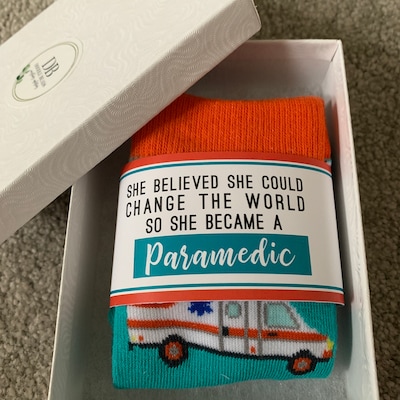EMT Gifts, EMT Thank You Gifts, EMT Ambulance Socks, Medical Worker ...