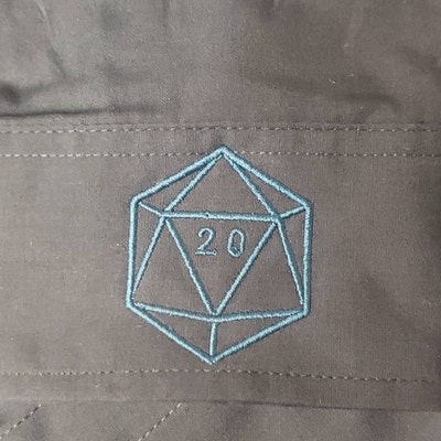 2 D20 Roleplaying Machine Embroidery Design pattern - Etsy