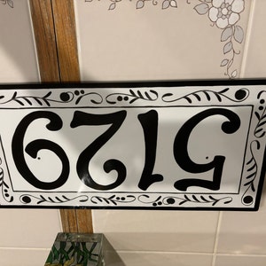 Large 5 Inch High Numbers Address Sign, Terra Cotta Custom House Number ...