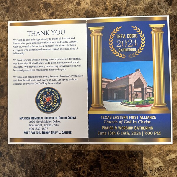 Pastoral Installation Service Brochure, Pastoral Installation Service ...