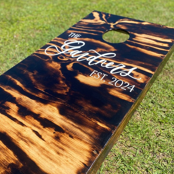 Personalized Cornhole Board Wedding Guest Book Alternative - Custom ...