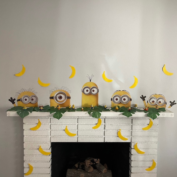 25 Pack - Paper Banana Shapes, Banana Paper Cut Outs, Paper Banana Die ...