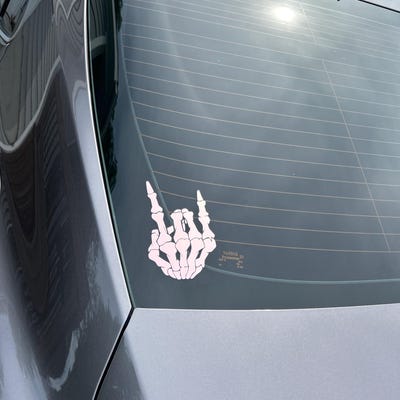 Stay Spooky Car Decal, Skeleton Hand Decal Sticker, Shaka Hand Sign ...