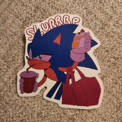 Sonic the Hedgehog Vinyl Sticker - Etsy