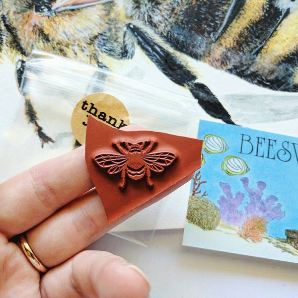 Full Bee 272D Beeswax Rubber Stamps Unmounted, Cling, Mounted Stamp ...