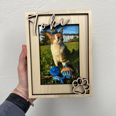 Personalized Cat Frame Custom Cat Name Picture Frame Gifts for Cat ...