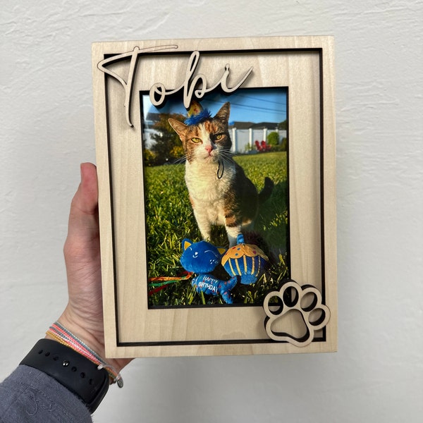 Personalized Cat Frame Custom Cat Name Picture Frame Gifts for Cat ...