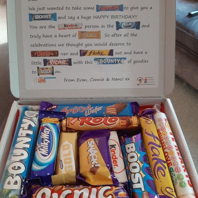 Thank You Personalised Chocolate Message Gift Box - Etsy UK